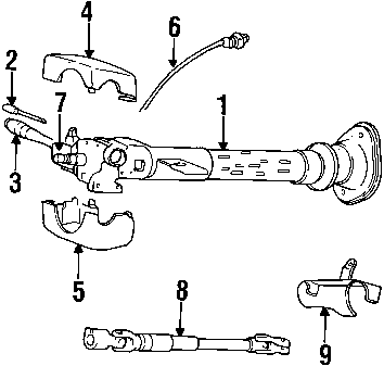 exploded view for the 1997 Jeep ZJ-Grand Cherokee tilt | Steering ...