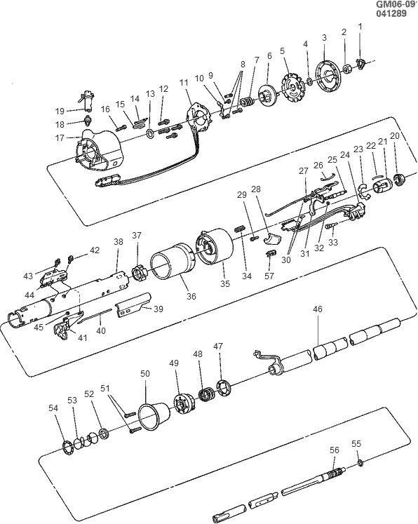 exploded view for the 1988 Buick Electra Non-Tilt | Steering Column ...